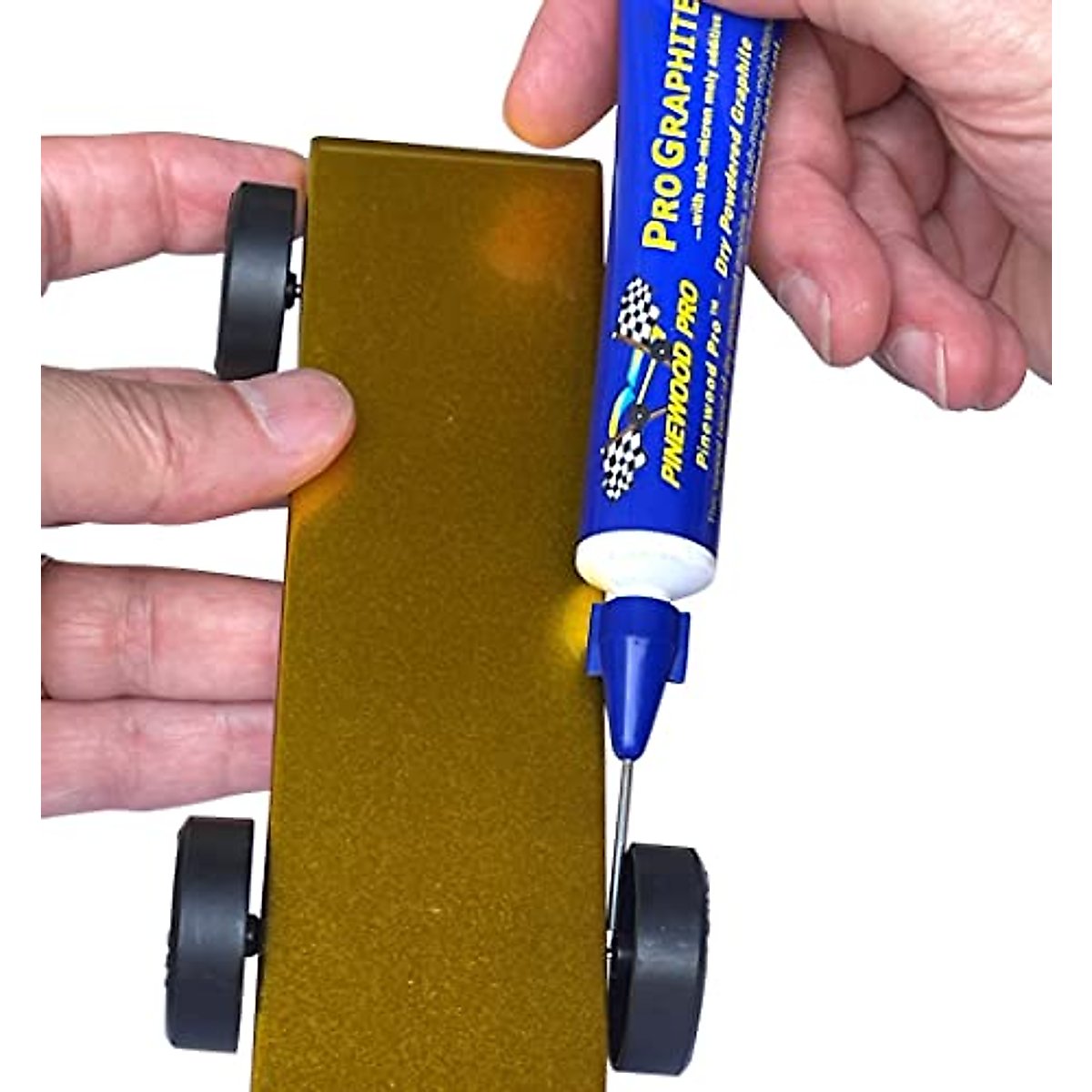 Pinewood Pro PRO Graphite with Easy Application Needle tip - Dry Graphite with Moly Lube for use on Pinewood Derby Car Axles | Premium Graphite Lubricant with Moly is The Ultimate Lubricant