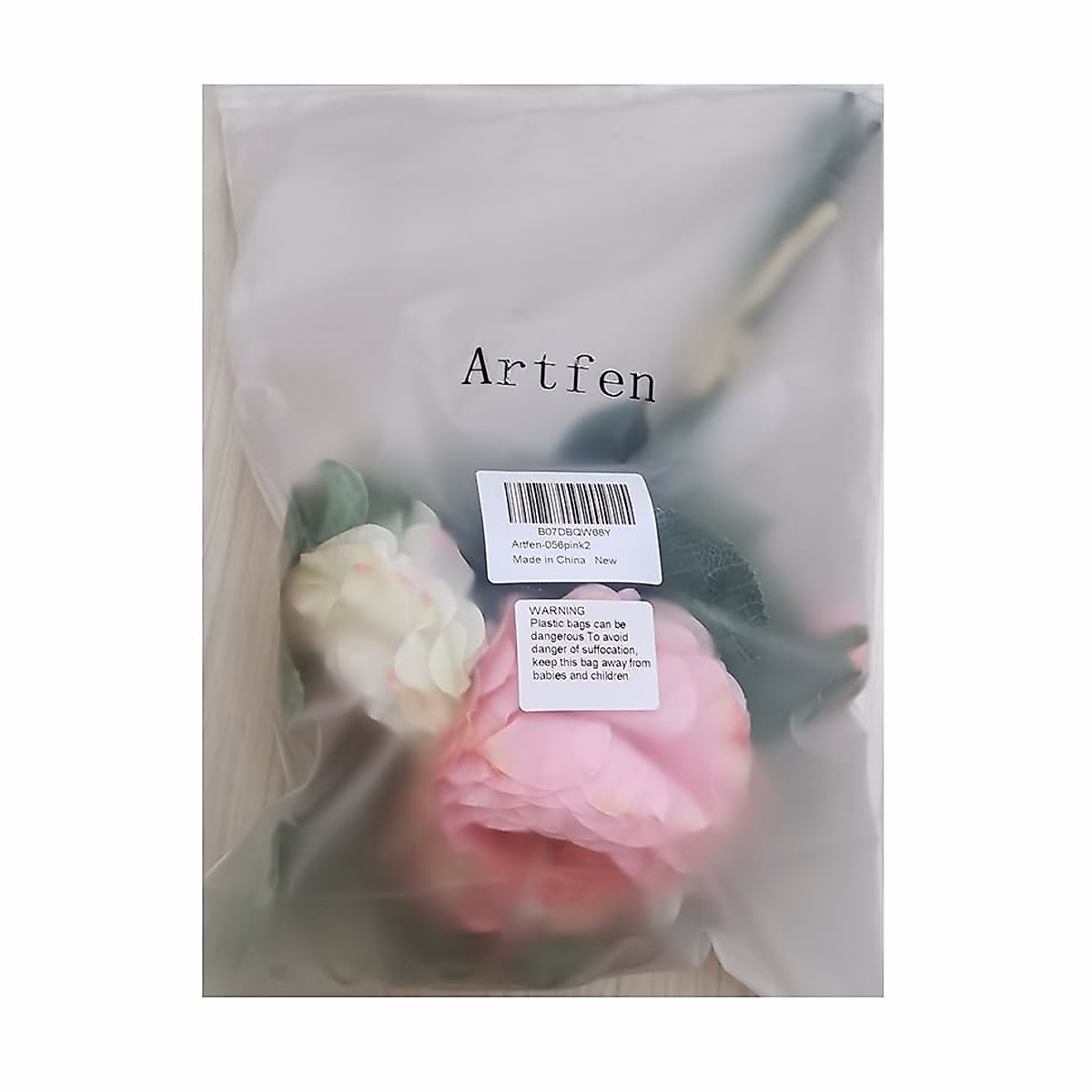 Artfen Artificial Flowers Fake Silk Hydrangea Flower Simulation Hand Tied Bouquet Lu Lotus Bouquet for Home Hotel Office Wedding Party Garden Craft Art Decor Approx 8.5" in Diameter Pink 2
