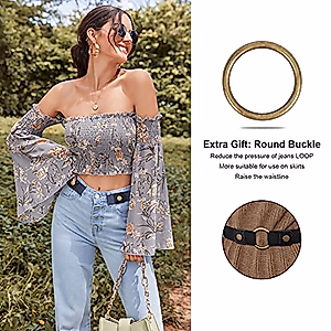 SUOSDEY No Buckle Invisible Stretch Belts for Men/Women Belt for Jeans pants No Hassle,No Bugle