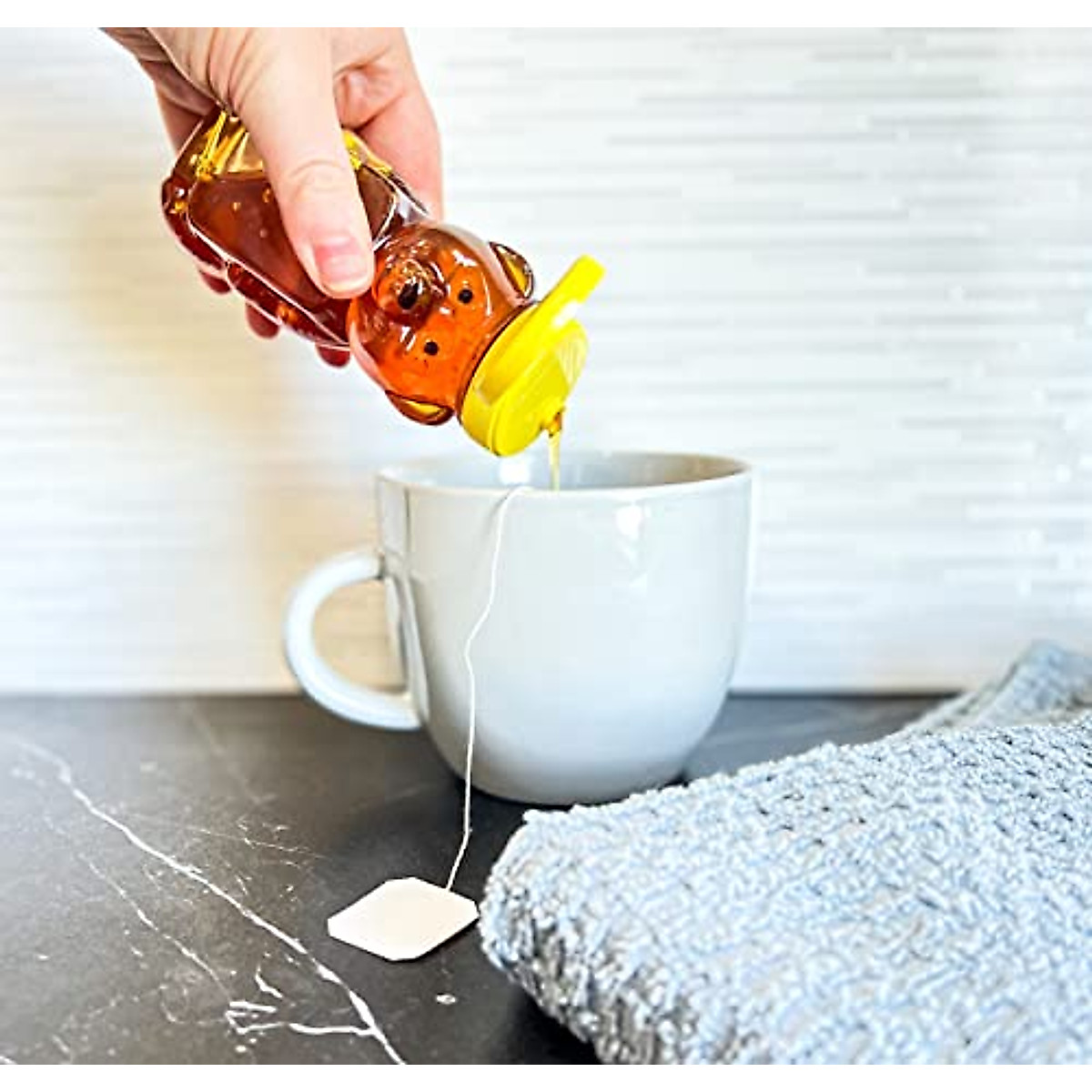 CLEARVIEW CONTAINERS | 8 Ounce Honey Bears with Flip Top Lid | Perfect for Holidays, Baby Shower Gifts, Beekeeping, Honey Dispensing (Yellow 8 Ounce Bear, 24 Pack)