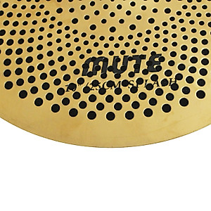 Arborea Low Volume Crash Cymbal 16 Inches Practice Silent Cymbal Golden Quiet Crash Drum Cymbal For Drum Set