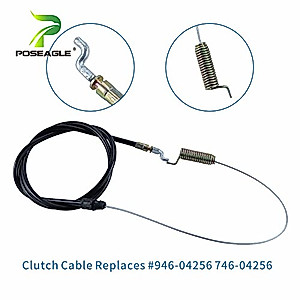 POSEAGLE 946-04256 Clutch Cable Compatible with MTD 946-04256, Craftsman 946-04256, 946 04256, MTD 746-04256, Craftsman 746-04256, 746 04256