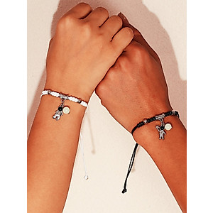 2pcs Couple Glow In The Dark Astronaut Charm Bracelet