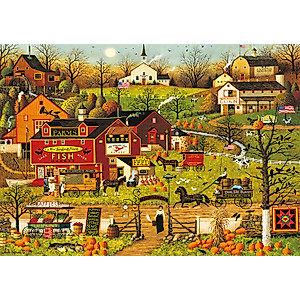 Buffalo Games - Charles Wysocki - Blackbirds Roost at Mill Creek - 500 Piece Jigsaw Puzzle for Adults -Challenging Puzzle Perfect for Game Nights - Finished Size is 21.25 x 15.00