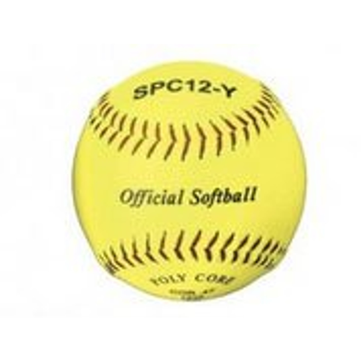 Martin Sports Softball 12-Inch Yellow Syntex Leather Ball