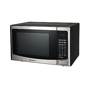 Emerson Radio MWI1212SS 1.2 Cu. Ft. 1000W Microwave Oven with Inverter Technology Stainless Steel Countertop/Built-in Design for Easy and Efficient Cooking