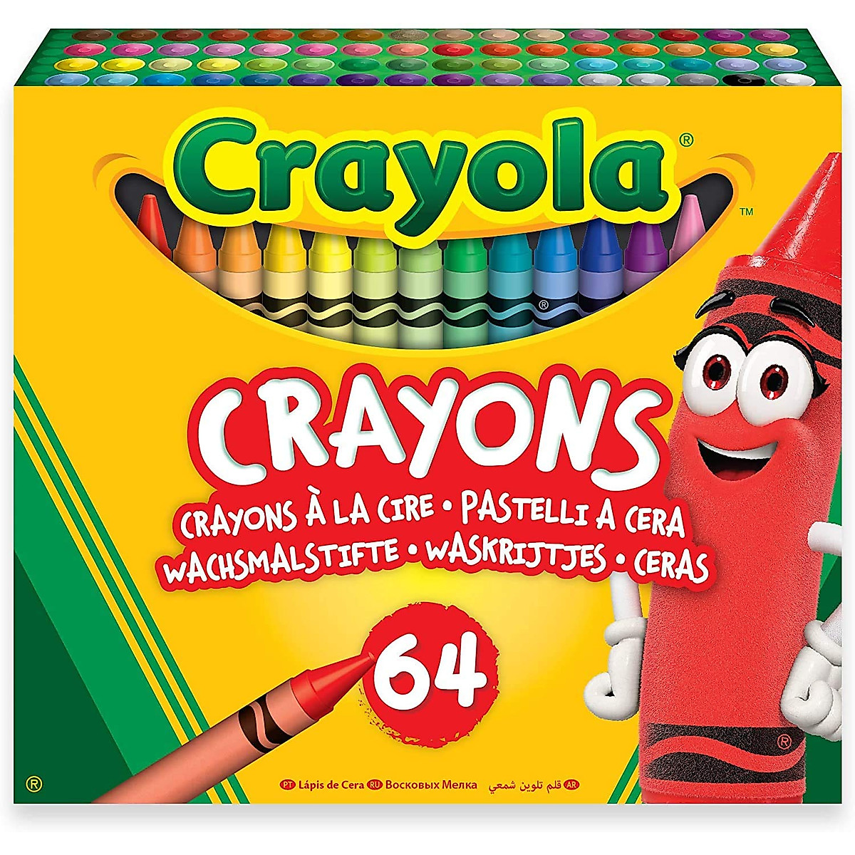 64-Pack Crayons with Sharpener