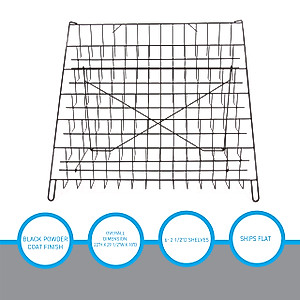 SSWBasics 6-Tier Black Wire Countertop Rack - 22"H x 29½”W x 18"D - Magazine Display Stand - Tabletop Book Display for Comics, Brochures, Cards, and Literature - Sleek, Sturdy, Collapsible Countertop