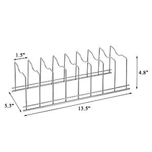 blitzlabs Pan Pot Lid Holder Rack Organizer Lid and Pot Organizer Plate Holder for Kitchen Organizer for Plates, Cutting Boards, Bakeware, Cooling, Pots & Pans, Serving Trays, Stainless Steel