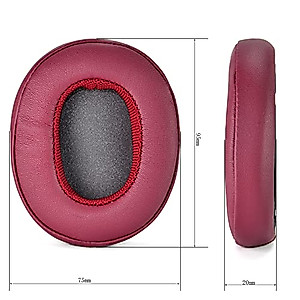 Hesh 3 Protein Leather Replacement Ear Pads Compatible with Skullcandy Crusher Wireless Crusher Evo Crusher ANC Hesh 3 Headphones Ear Cushions, Headset Earpads, Ear Cups Repair Parts-Black