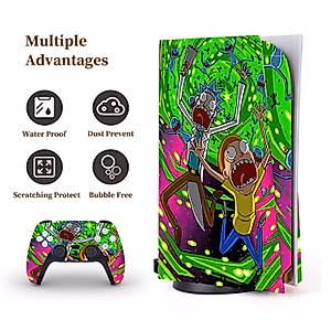GaeErFut Anime P-S5/Play-station Protectors Skins Cover,Disc Edition Console Controller Skins Cover Protectors,Scratch Resistant, Bubble-Free Stickers Protectors Accessories