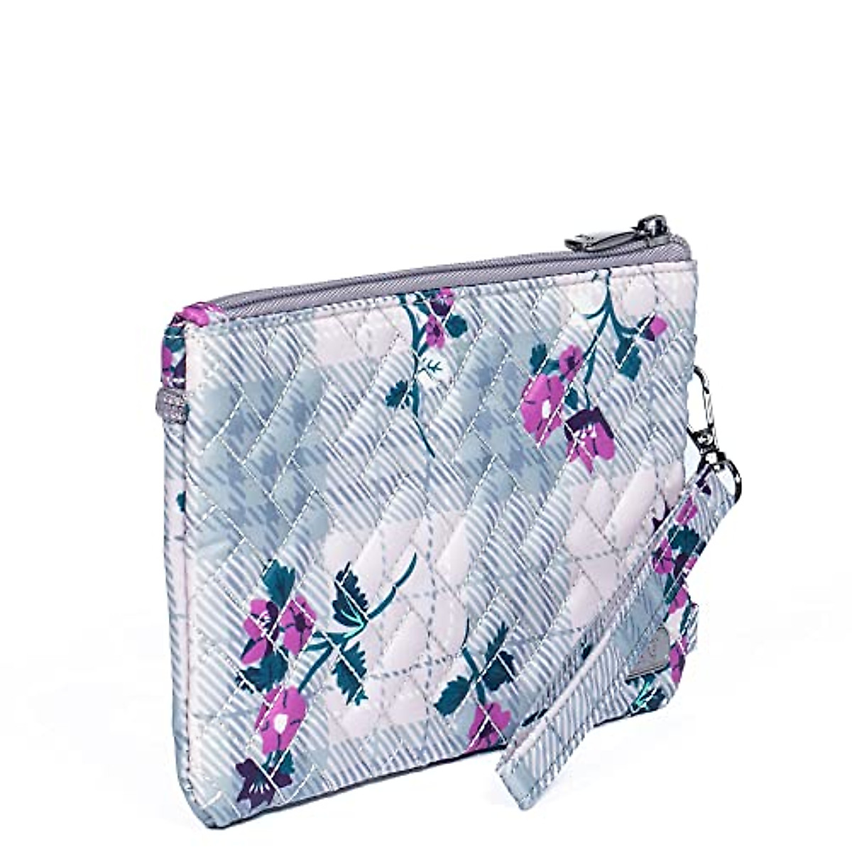 Lug Peekaboo Pouch, Plaid Floral Pearl