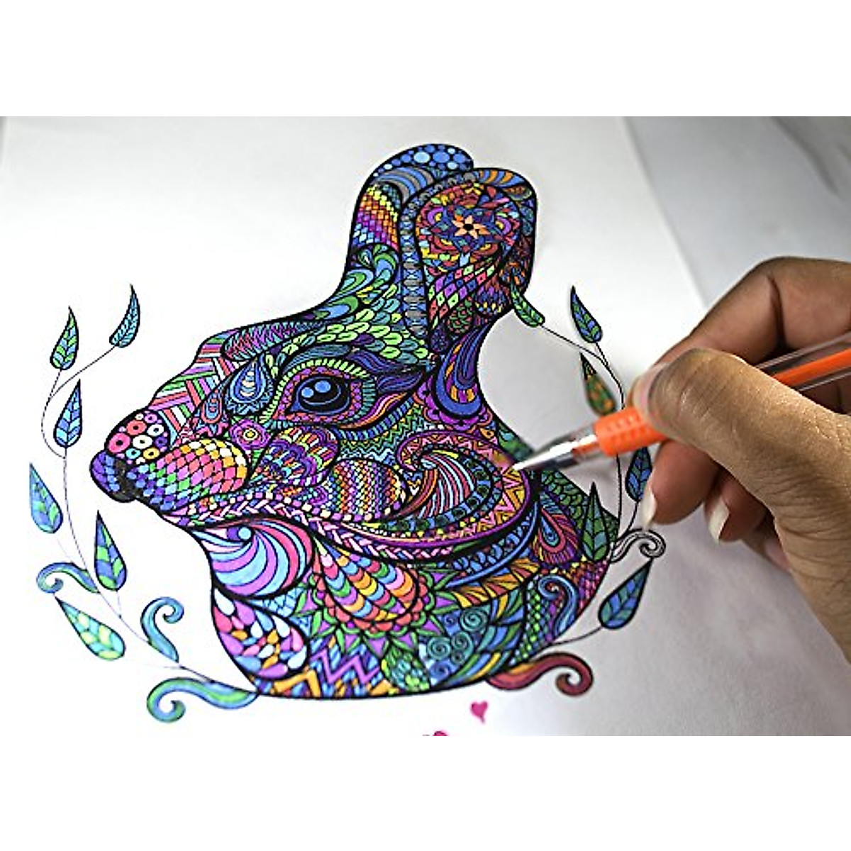 ArtQ Gel Pen Set of 24 Glitter/Neon/Metallic & Pastel Great Coloring | Draw Sketch Doodle Art | Personalize Greeting Cards | Fun Creative Gift