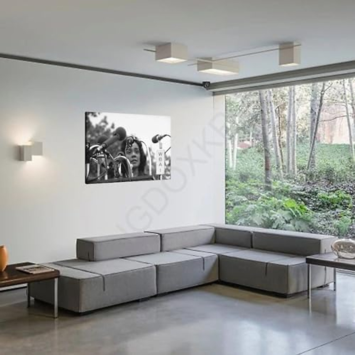 American Writer Coretta Scott King Feminist Black And White Portrait Art Poster Canvas Poster Bedroom Decor Office Room Decor Gift Frame-style 20x16inch(50x40cm)