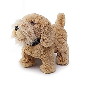 MEVA Kids Walking and Barking Puppy Dog Toy Pet with Remote Control Leash, Gifts for Kids Boys Girls (Brown)