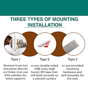 Magnetic Knife Holder for Wall No Drill, 16’’ Stainless Steel Magnetic Knife Holder for Fridge, Knife Magnetic Strip, Magnetic Kitchen Utensil Holder and Magnetic Tool Holder Strip