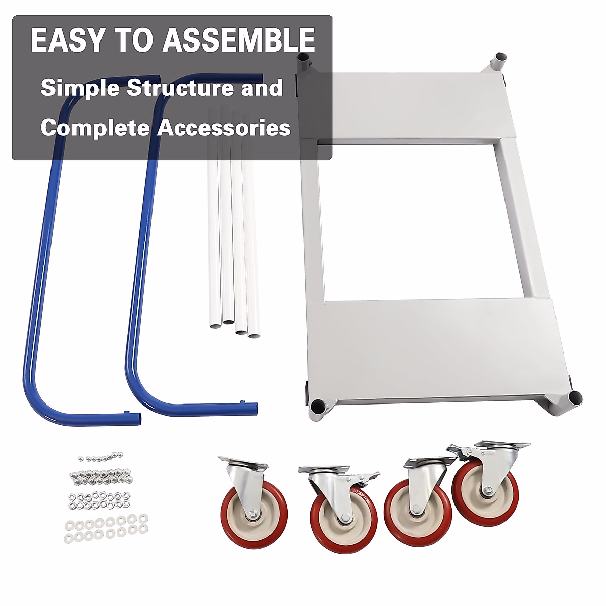 Panel Cart Dolly, 20" W x 35" H Panel Truck Cart with Steel Frame, Heavy Duty Platform Truck Cart with 1500 lbs Capacity and 5 inch Casters for Factory Warehouses, Garage, Workshop (35 x 20 in)