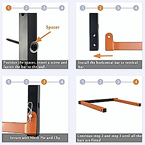 Qualward Garage Storage Chairs Organizer Rack Heavy Duty Tools Garage Organization Wall Mount Rack Hanger