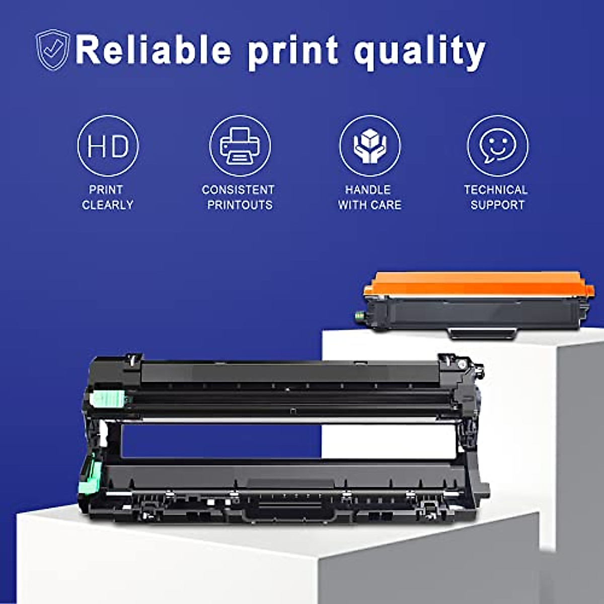 (with Chip) GULOYA TN227 Toner Cartridge Set with Drum Unit Set DR223CL Replacement for Brother TN227 DR223CL Compatible with MFC-L3750CDW HL-3210CW DCP-L3510CDW Printer(4Toner+4Drum,8-Pack)