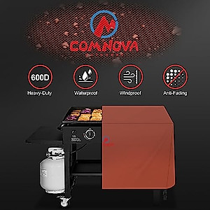 Comnova Griddle Cover for Blackstone Single Shelf Griddle 28 Inch - 600D Flat Top Griddle Cover for Blackstone 2 Burner Waterproof, BBQ Grill Cover for Blackstone 1517, Tailgater and Adventure Ready