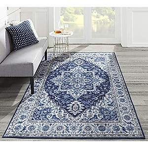 Momeni Karachi Area Rug, 3'6" X 5'6", Blue