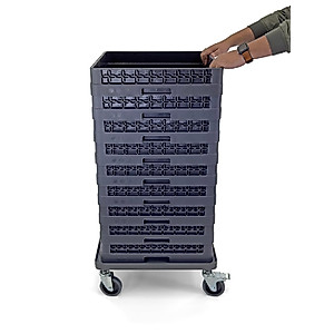 Dolly for Dish Rack and Glass Rack | 2 Wheel lock 4" | 250 lbs. max Capacity | Gray