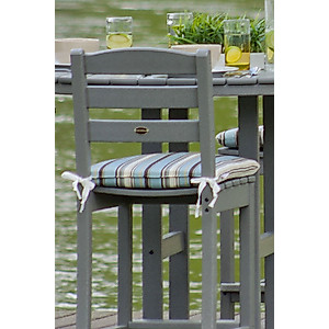 POLYWOOD TD102GY La Casa Café Bar Side Chair, Slate Grey