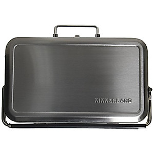 Kikkerland BQ01 Portable BBQ Suitcase, Silver