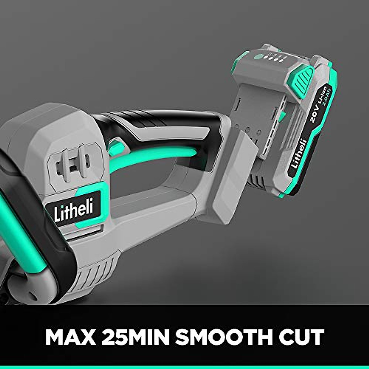 Litheli 20V Cordless Hedge Trimmer 20 Inch, Power Hedge Trimmer for Bush & Shrub Cutting, Trimming, Pruning, with 2.0Ah Battery and Charger Included