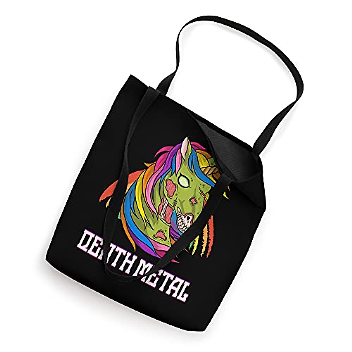 Death Metal Unicorn Magical Goth Genre Music Trick Or Treat Tote Bag