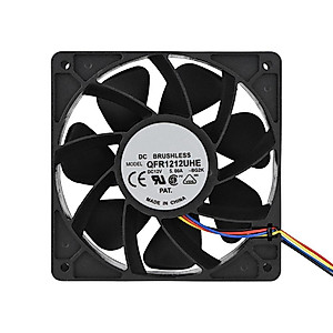 Tosuny Standard Case Fan, Cooling Fan DC 12V 5.0A 7500RPM Ultra Quiet Computer Cooling Fan Replacement 4 Pin Connector for Antminer S7 S9