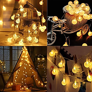 LEIORIO Outdoor Solar String Lights 7M/24Ft 50LED Solar Powered Waterproof Lights 8 Mode Indoor/Outdoor Solar String Lights for Garden,Patio Yard,Home,Parties,Wedding