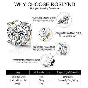 Roslynd Clip-On Earrings for Women/Bride Dangle - Diamond Wedding Clip-Earrings For Women Bridal Bridesmaid Brides, Teardrop Women'S Clip-On Earrings Dangling