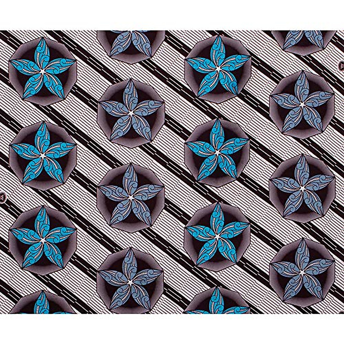 African Fabric 6 Yards BintaRealwax 100% Cotton Ankara Fabric for Party Dress 40FS1394