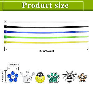 60 Colorful Chicken Poultry Leg Bands Adjustable Chicken Identification Bands Plastic Cable Tie with 30 Poultry Charms Accessories for Bird Chicken Duck Parrot Geese Turkey