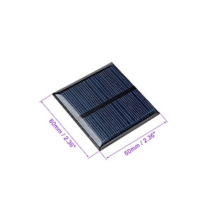 DMiotech 5 Pack 5.5V 60mA 60mm x 60mm Mini Solar Panel Cell for DIY Electric Power Project