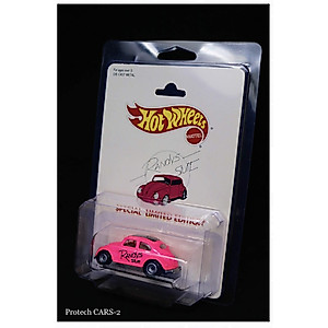 Protech SSCARS-2 Storage/Display Space Saver Car Case for Carded Hot Wheels, 4.25" W x 6.5" H x 1.25" D, 25-Pack