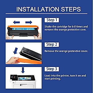 NUCALA TN-431 (TN431) 3PK: Cyan, Magenta, Yellow, Compatible TN-431C,TN431M,TN431Y Toner Cartridge Replacement for Brother TN4313PK to use with MFC-L8900CDW L8610CDW, HL-L8360CDW L8260CDW Printer Ink
