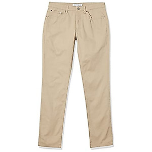 Amazon Essentials Men's Slim-Fit Pants, 5-Pocket Stretch Twill Design, Khaki Brown, 36W x 34L