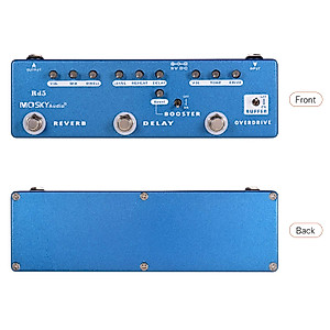 MOSKYAudio Multi Effects Pedal Combined Guitar Effect with 5 Effects Pedal in 1 Unit (RD5)