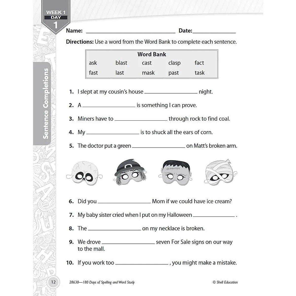 180 Days™: Reading, Vocabulary/Language for 2nd Grade Practice Workbook for Classroom and Home, Cool and Fun Practice Created by Teachers (180 Days of Practice)