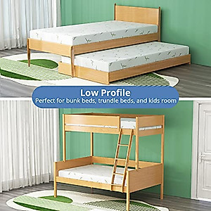 Twin Mattress, 6 inch Twin Size Memory Foam Mattresses in a Box Cooling Gel Mattress for Kids Bunk Trundle Bed Daybed, Medium Firm