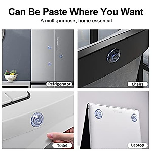 Cabinet Bumper Pads 8 Packs, Clear Adhesive Bumper Pads, Door Stopper Wall Protector, xuenair Rubber Bumper Feet, Adhesive Door Knob Bumper for Wall Fridge Door Stopper