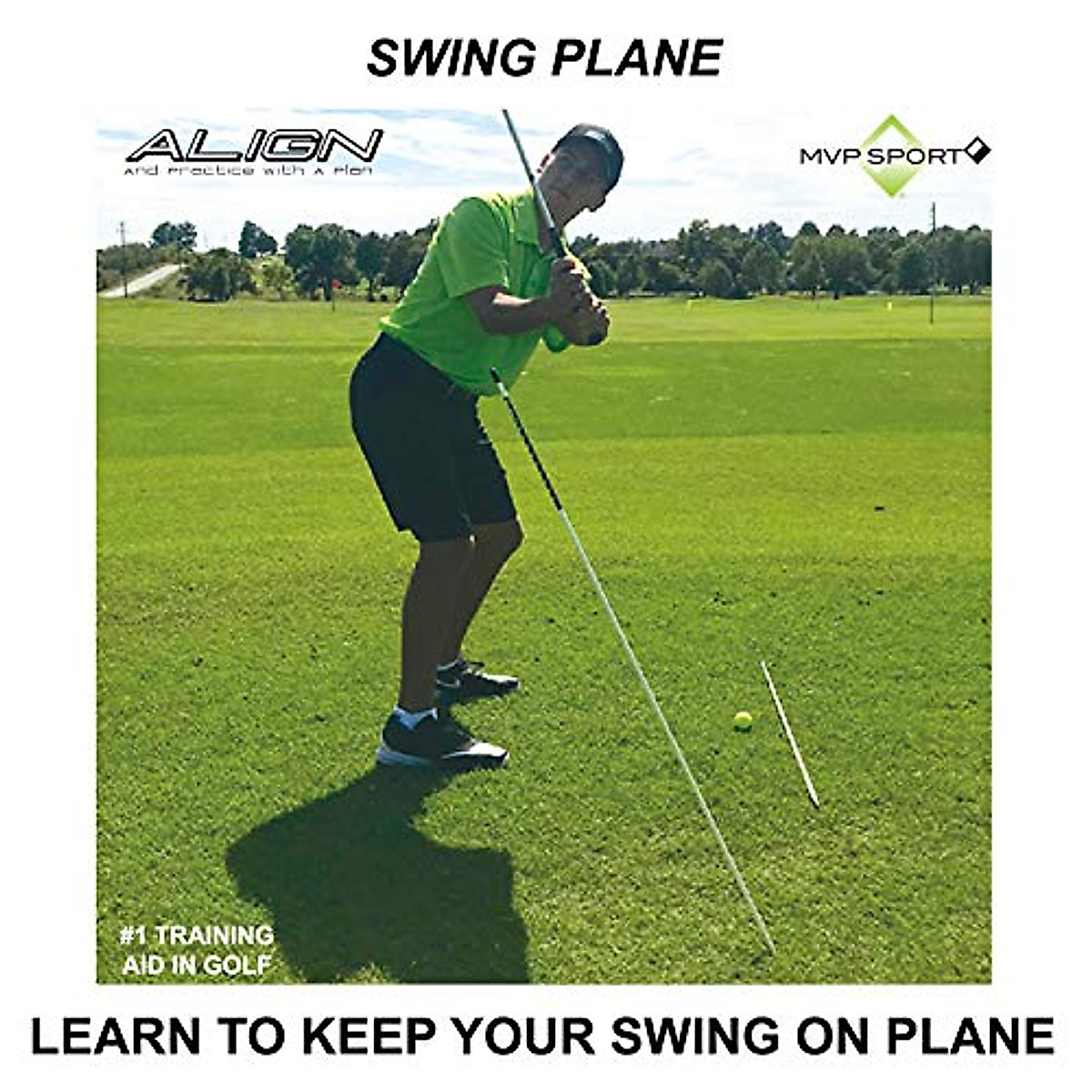 MVP Sport Golf Alignment Rods (MorodZ) Training Aid 2-Pack (Red)