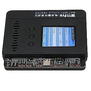 Battery Cycle Tester, 1.8 Inch TFT Screen Cell Battery Tester Automatic Parameter Matching AC 100 to 240V for Repair (US Plug)