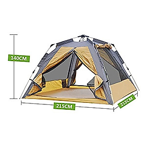 AyfeS Tent for Camping Hexagonal Camping Tent 3 4 Person Automatic Pop Up Family Tent with 2 Doors,Upf50 Waterproof for 4 Seasons Large Space for Picnic Outdoors