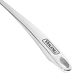 Viking Culinary 304 Stainless Steel Kitchen Utensil Set, 8 Piece, Ergonomic Stay-Cool Handles, Dishwasher Safe, Silver