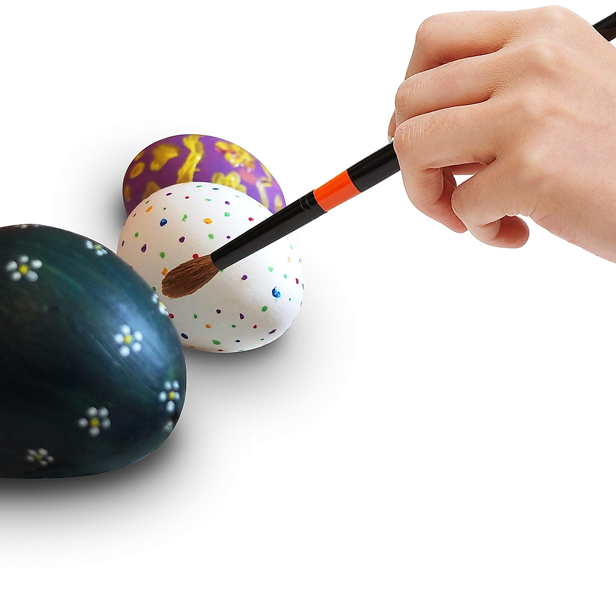 18 Pcs Easter Egg, White Wooden Eggs, Life Size Plain Decorating Eggs for Kids Easter DIY Paint Your Own Egg Decor, Easter Craft, Easter Eggs Hunt, Easter Basket Stuffers, School Activities Supplies