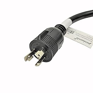 Parkworld 691869 Power Adapter Cord 3-Prong Generator 30A Locking L5-30P Male to RV 50 AMP 14-50R Female (Two hots bridged) with Handle (for RV ONLY, NOT for Tesla)