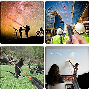 DOLOEDY High Power Green Laser Pointer Clicker Lazer Pointer Long Range for Indoor Interactive Teaching, Outdoor Cat Toys Pointer, Bright Clicker for Dog Training Exercise USB Recharge